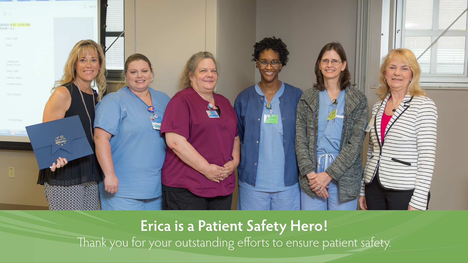 Thank you, Erica! - Patient Safety Hero Award Winner