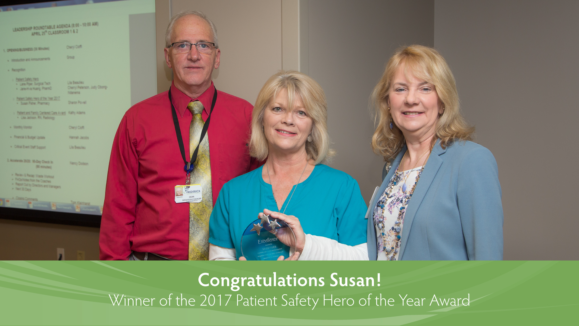 Congratulations, Susan! Winner of the 2017 Patient Safety Hero of the ...