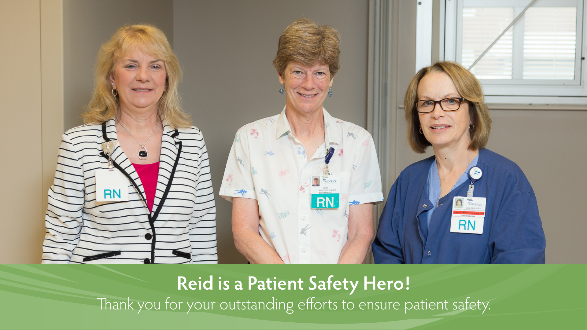 Thank you, Reid! - Patient Safety Hero Award Winner