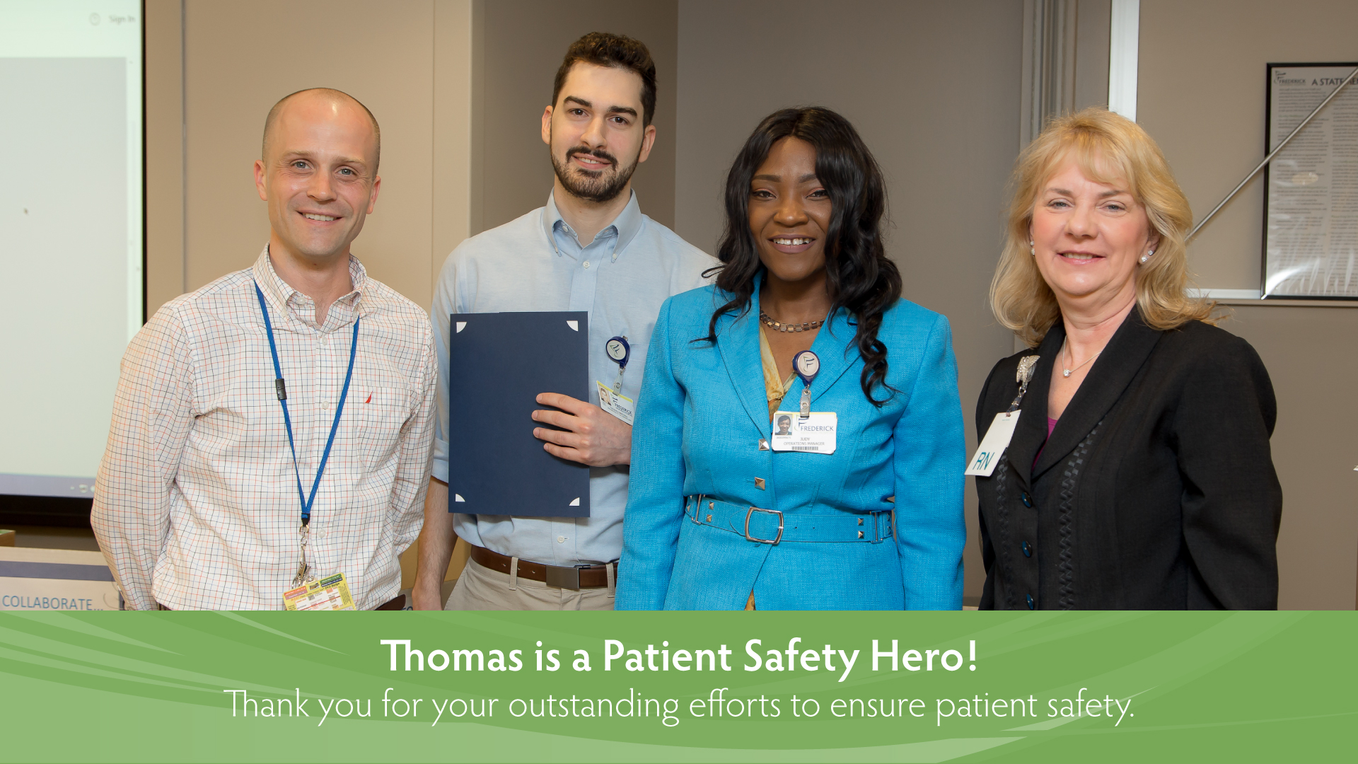 Thank you, Thomas! - Patient Safety Hero Award Winner